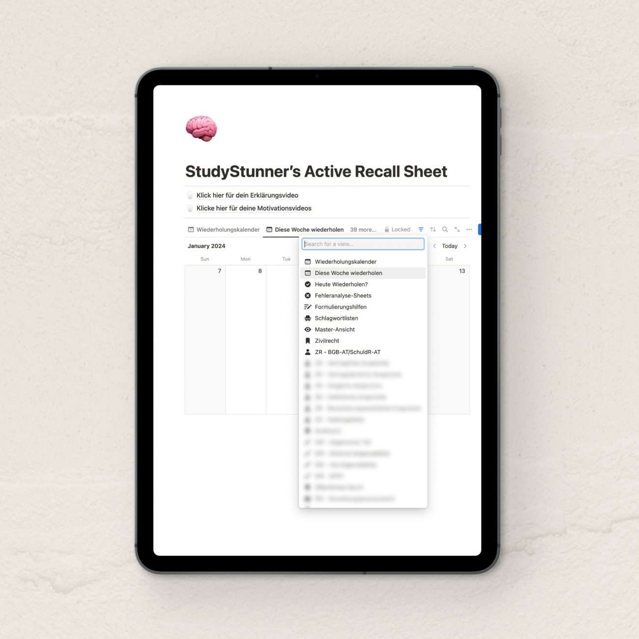 Active Recall Sheet 1. Staatsexamen - StudyStunner | Academy